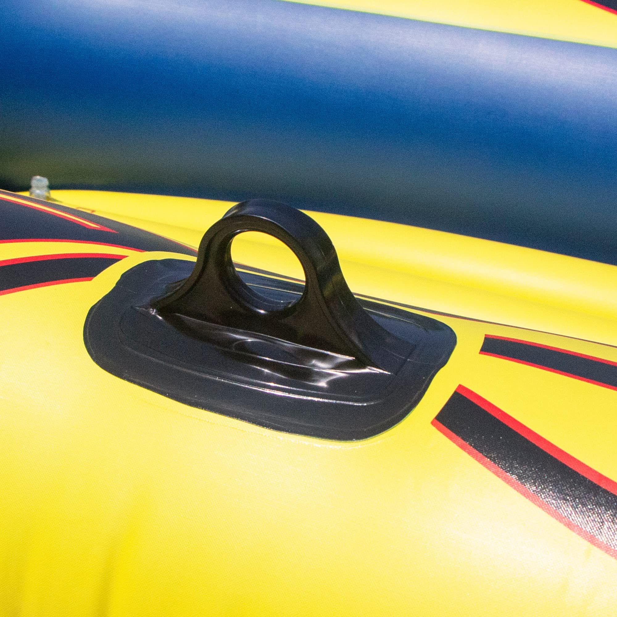 Solstice Inflatable Boat Rafts 2 Person for Adults & Kids Comes W/ Pole Oar Holders Cushioned Comfortable Base Grab Line 6 Ft Size Sunskiff Kits Dinghy Air Floor Yellow
