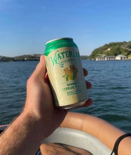 Waterloo Sparkling Water, Ginger Citrus Twist Naturally Flavored, 12 Fl Oz (Pack of 24) | Zero Calories | Zero Sugar or Artificial Sweeteners | Zero Sodium