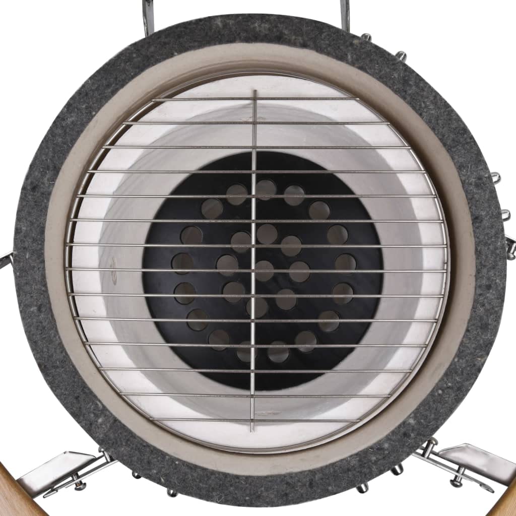 VRAXO Kamado Barbecue Grill Smoker Ceramic 31.9",Outdoor Grills-64.77lbs