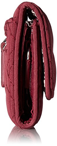 Vera Bradley Women's Microfiber Riley Compact Wallet With RFID Protection, Hawthorn Rose, One Size