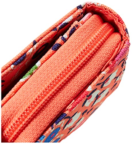 Vera Bradley Women's Lighten Up Card Case Wallet With RFID Protection, Coral Meadow, One Size