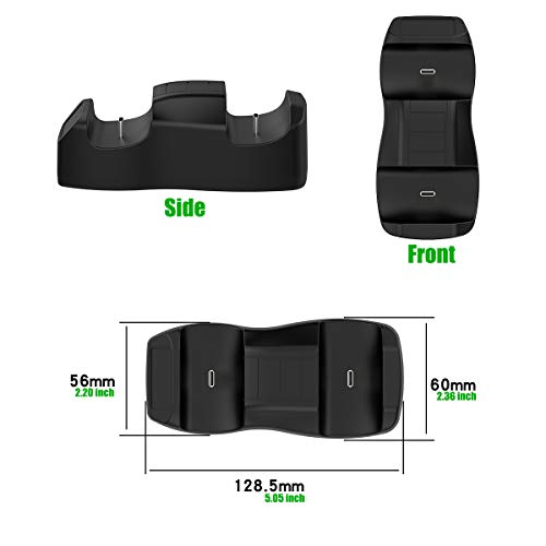 YoYaFe PS5 Controller Charger, Dual USB Type C Charging Station for Playstation 5, IC Protection, Fast Charging, Two Dualsense Charging Station for Playstation 5, PS5 Charging Dock - Black