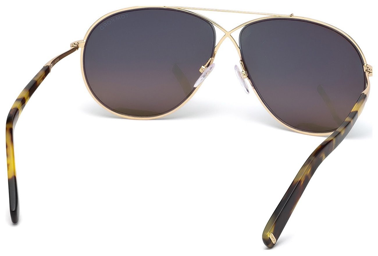 Tom Ford FT0374 28X Gold Eva Pilot Sunglasses Lens Category 2 Lens Mirrored Siz