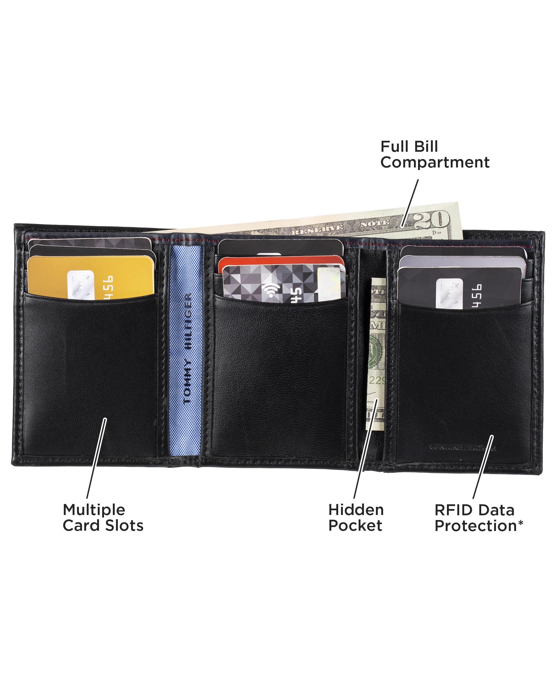 Tommy Hilfiger Men's Leather Trifold Wallet