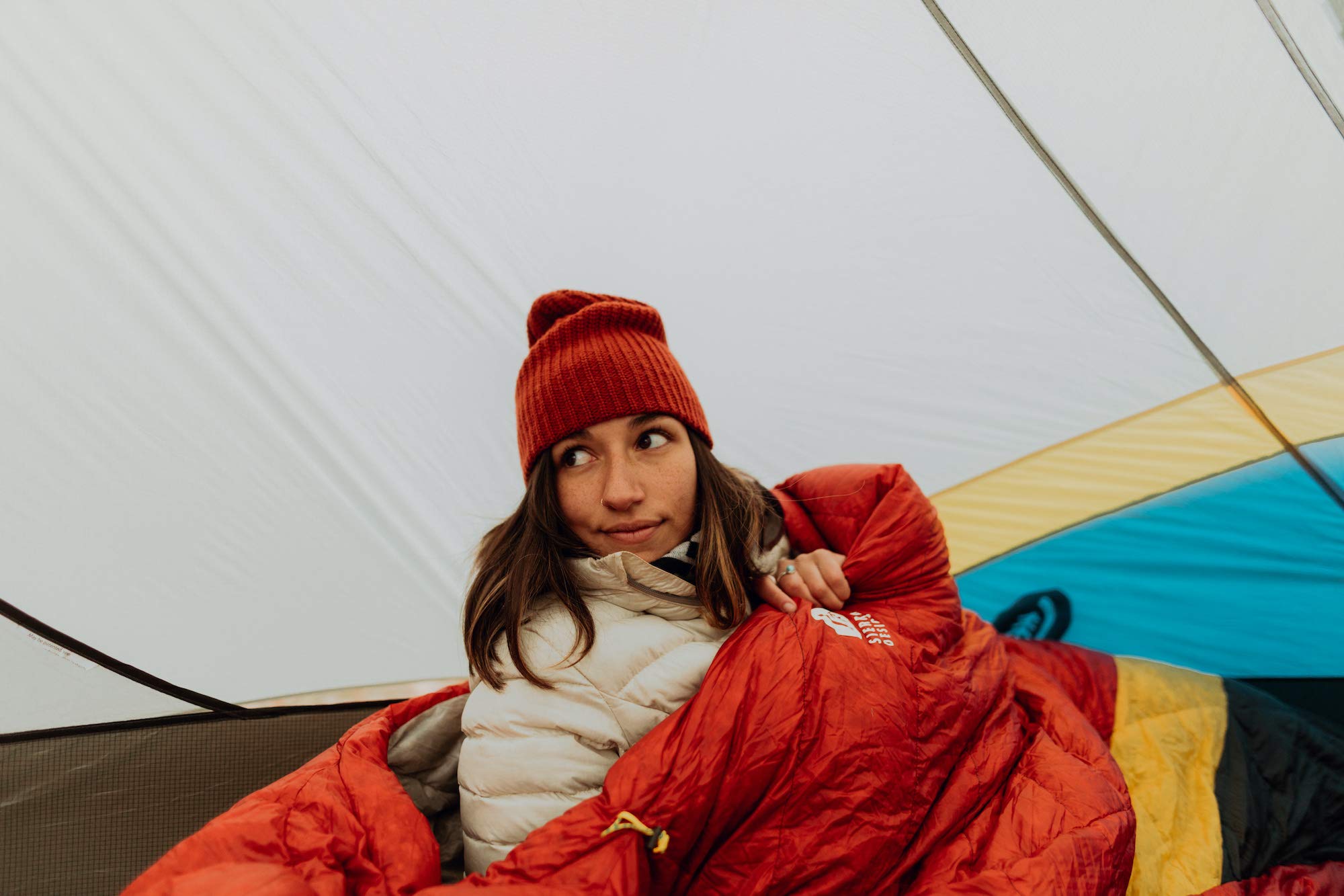 Sierra Designs Cloud 35 Degree DriDown Sleeping Bag Ultralight Zipperless Down Sleeping Bag for Backpacking and Camping - Regular