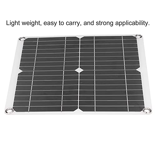 Solar Panel Kit Outdoor Charge Controller 40W 18V Photovoltaic Panel 20A Flexible 20A Controller Silicon with Power Bank Monocrystalline Module for Controller Rated Current