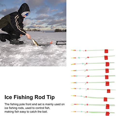 Yeuipea Ice Fishing Rod Tip Ice,0pcs Mini Ice Fishing Rod Top Tip Pole Front End for Winter Ice Fishing Accessories