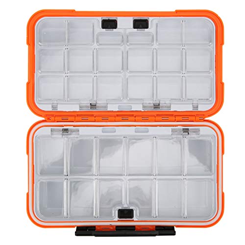 Yeuipea Fishing Lure Box, Waterproof Lure Box Double‑Sided Fishing Hook Tool Storage Box Multifunctional Accessory