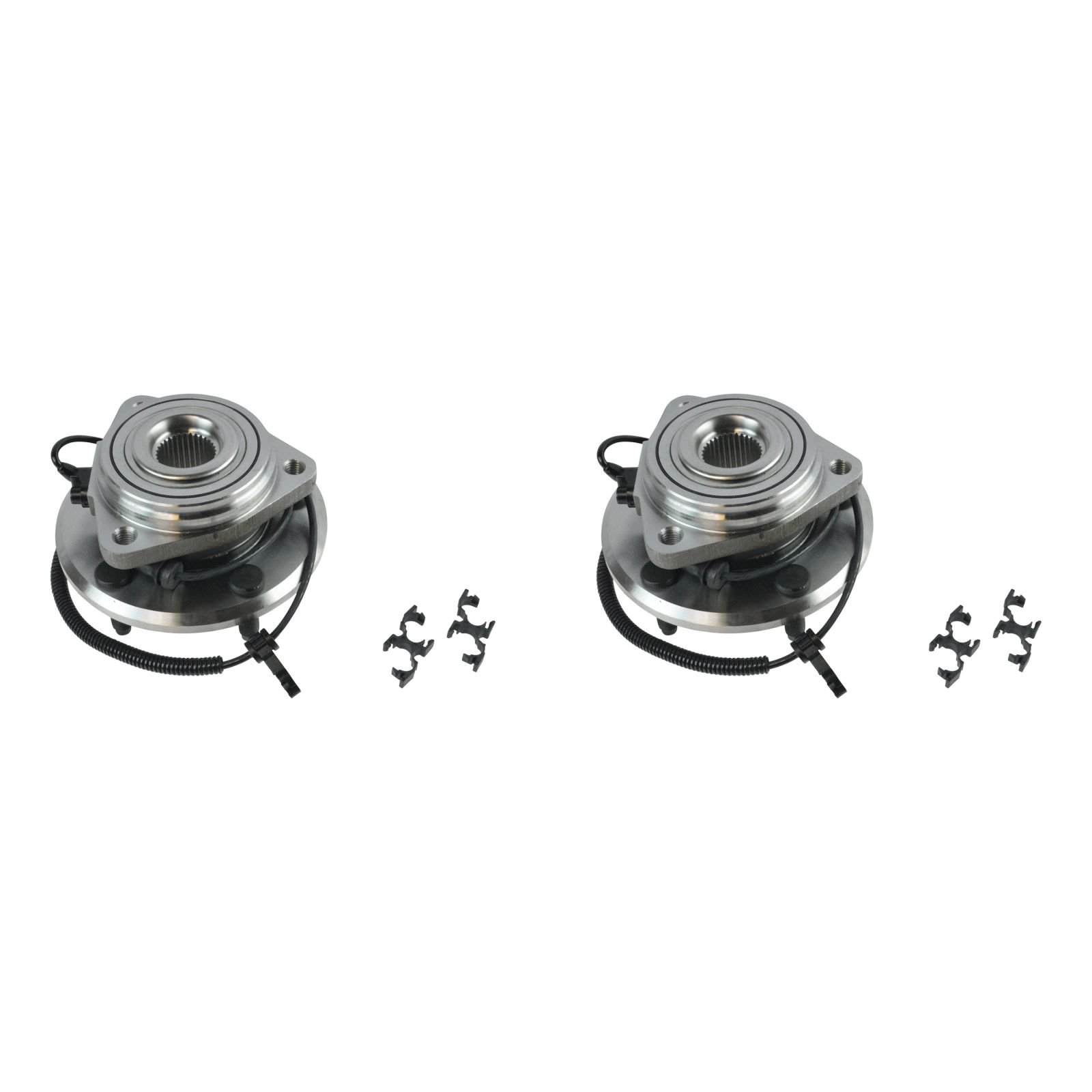 TRQ Wheel Bearing & Hub Assembly Pair Kit LH & RH Front for Jeep Wrangler