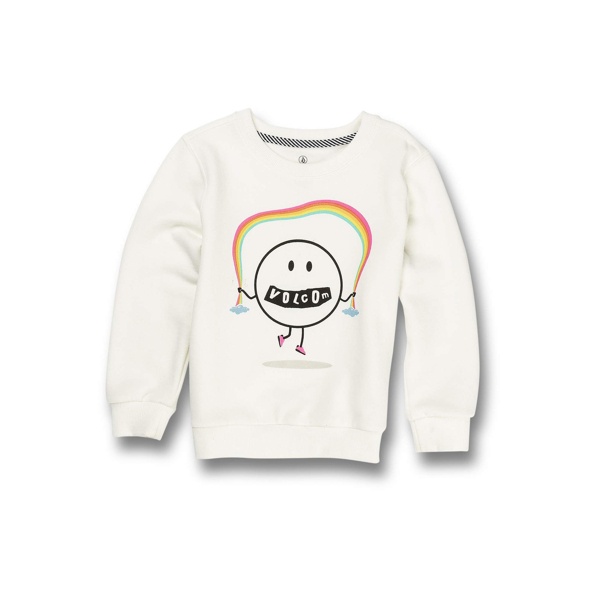 Volcom Girls' Darting Traffic Crew Fleece Sweatshirt, Mist, 6X
