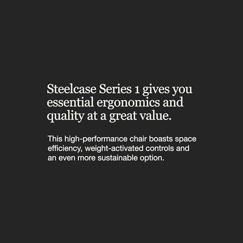 Steelcase Series 1 Office Chair - Ergonomic Work Chair with Wheels for Carpet - Helps Support Productivity - Weight-Activated Controls, Back Supports & Arm Support - Easy Assembly - Royal Blue