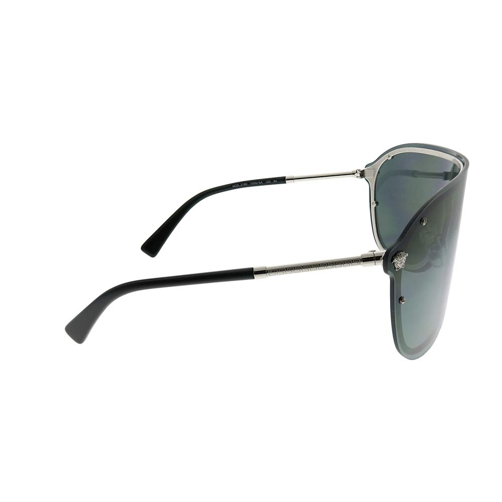 Versace Women's Oversized Shield Sunglasses, Silver/Gold, One Size