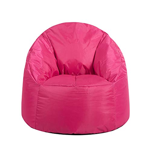 Urban Lifestyle Structured Canvas Round Back Bean Bag Chair, Pink (NK658240)