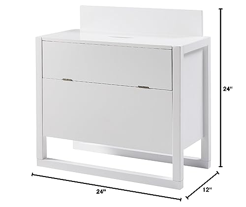 Versanora Raduno Side Table w/Wine rack, White