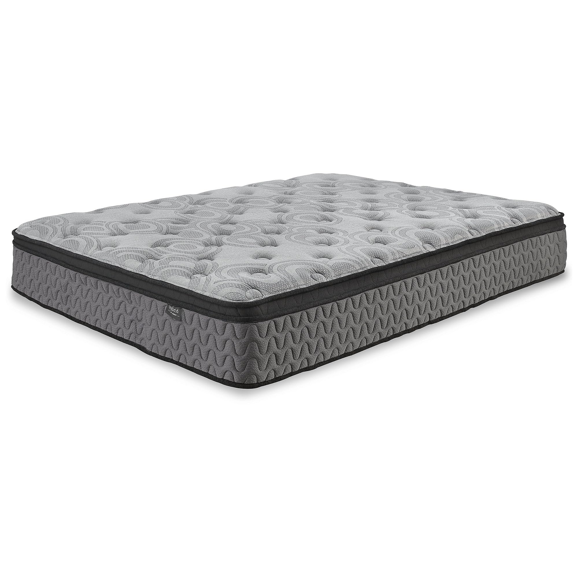 Signature Design by Ashley Augusta 12" Euro Top Mattress, CertiPUR-US Certified Gel Foam, Queen
