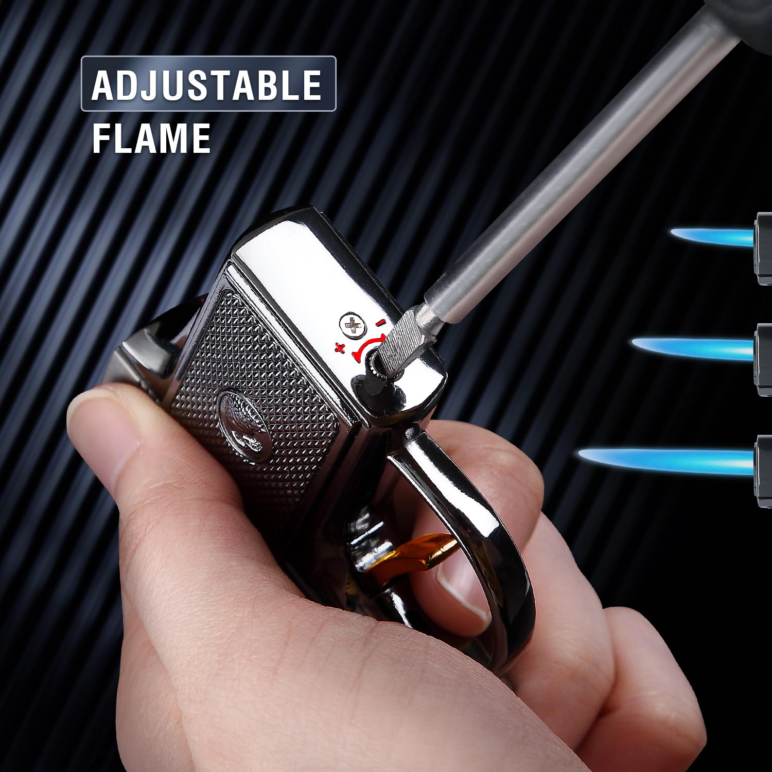 SOMGEM Torch Jet Lighter, Unique Lighter Butane Fuel Refillable, Windproof Cool Pipe Lighter, Funny Gift for Men