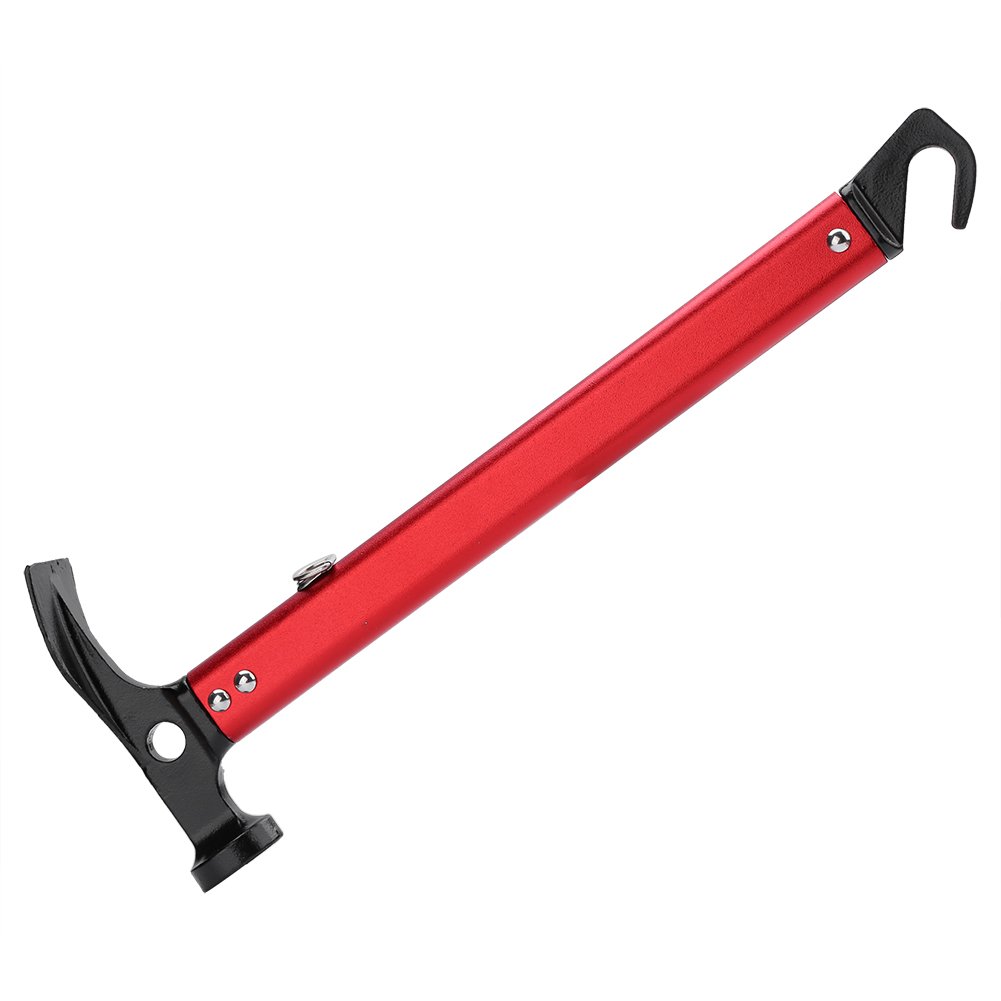 Tent Peg Puller Outdoor Camping Tent Peg Stake Puller Extractor Multi-function Camping Tool (Color : Red)