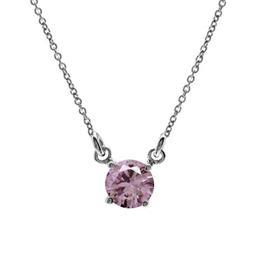 Silvershake Simulated Color Change Alexandrite 925 Sterling Silver Pendant with 16 to 18 Inch Adjustable Chain Necklace