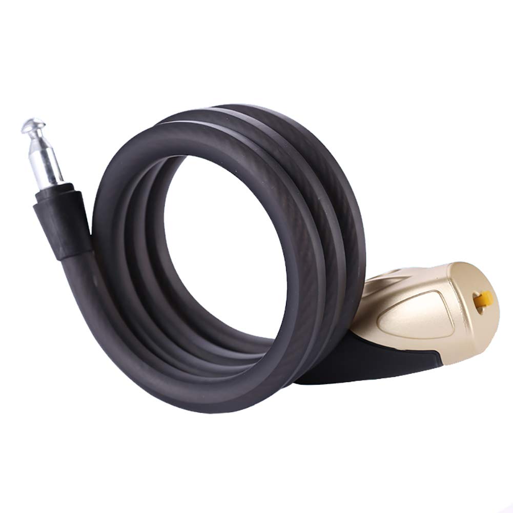 ZHYING Bike Cable Lock with 2 Keys,Anti Theft Bicycle Steel Chain,Multipurpose Lock for Motorcycles,Helmet,Skateboard