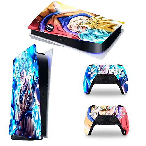 Super Saiyan - PS5 Digital Edition Skin Console - PS5 Digital Edition Controller Skin Cover Vinyl Decal Protective