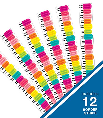 Schoolgirl Style - Simply Stylish Tropical | Tropical Pops Straight Borders, Classroom Décor, 12 Strips