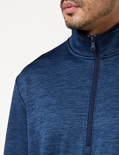 Under Armour Men's Armour Fleece 1/2 Zip T-Shirt , Academy Blue (408)/Black , Medium