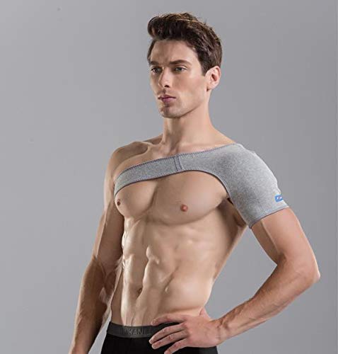 YUIJ Shoulder Brace for Men and Women, Compression Support for Torn Rotator Cuff and Other Shoulder Injuries, Left Or Right Arm,Gray,M