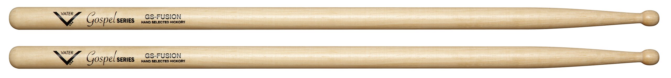 Vater Gospel Fusion Hickory Wood Tip Drum Sticks, Natural, Pair
