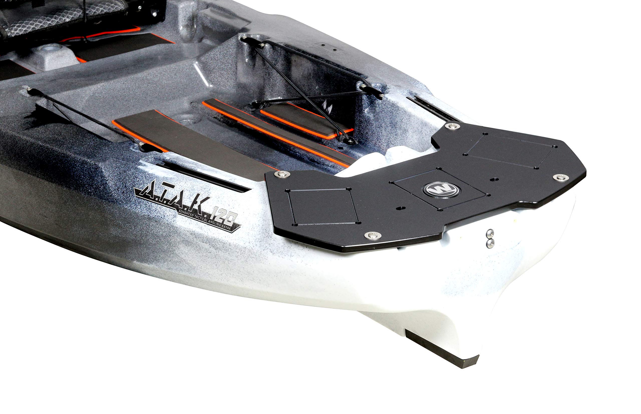 Wilderness Systems Kayak Stern Mounting Plate Gen 2 | Fits ATAK 120 Kayaks | Torqueedo Motor Mount | Kayak Power Pole Mount | Kayak Accessory Mount, One Size, Black (8070229)