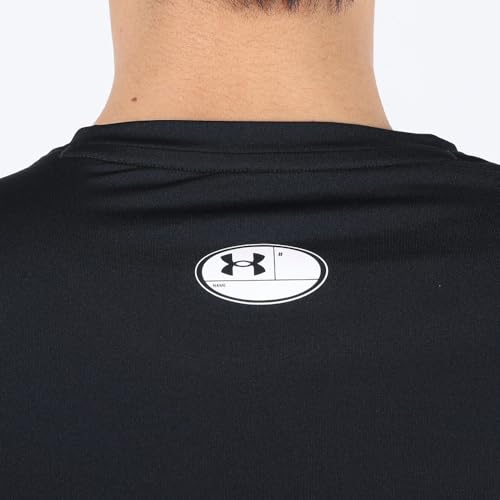 Under Armour Men's Armour HeatGear Compression Long-Sleeve T-Shirt , Black (001)/White, Medium