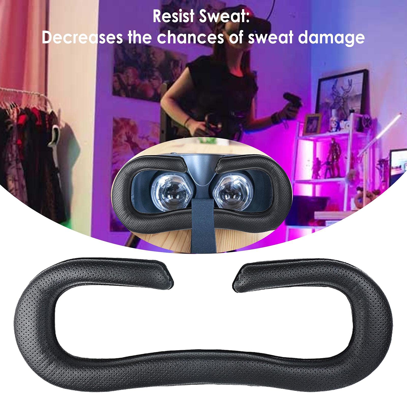 VR Face Cushion, VR Foam Pad, Leather VR Pad, Foam Pad Eye Mask Replacement for Reverb G2
