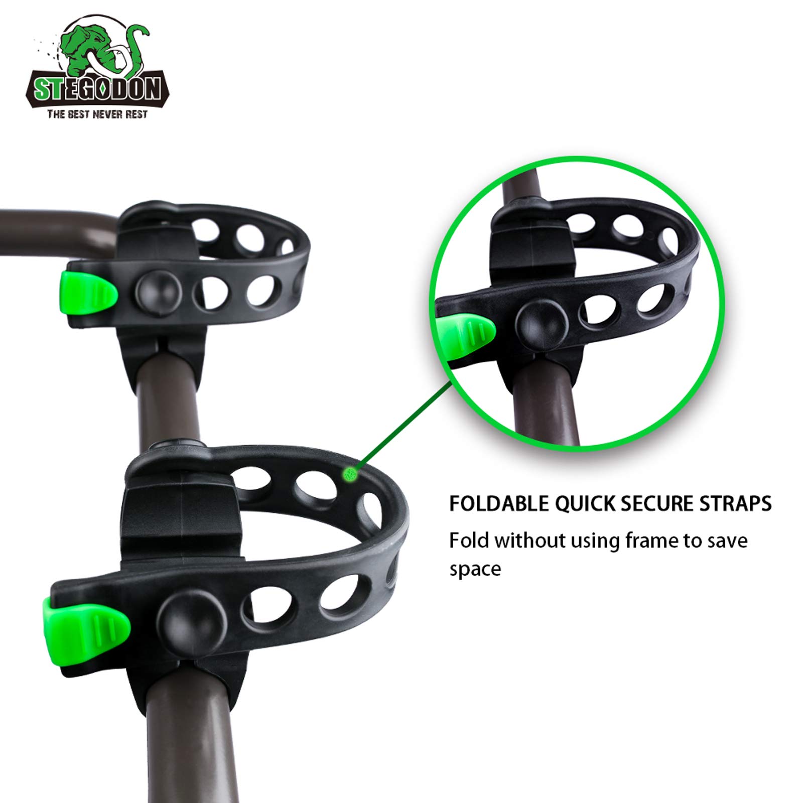 STEGODON 2 Bike Hitch Rack 2'' Hitch Receiver Heavy Duty Bicycle Carrier Racks Hitch Mount Double Foldable Rack for Cars, Trucks, SUV,Hatchback RV,Tow Hitch and Minivans