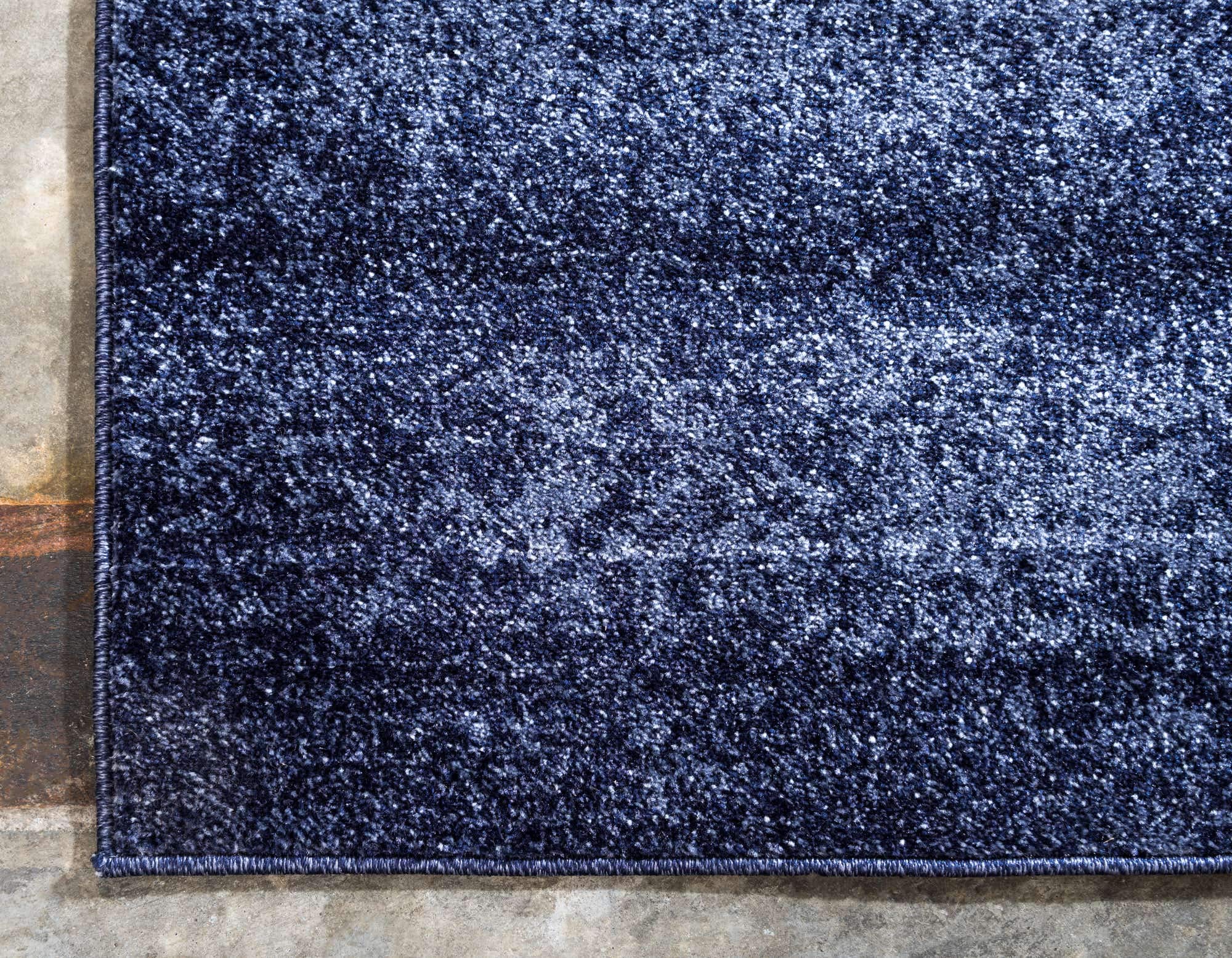 Unique Loom Del Mar Collection Area Rug - Lucille (9'x 12' Rectangle, Navy Blue/ Ivory)