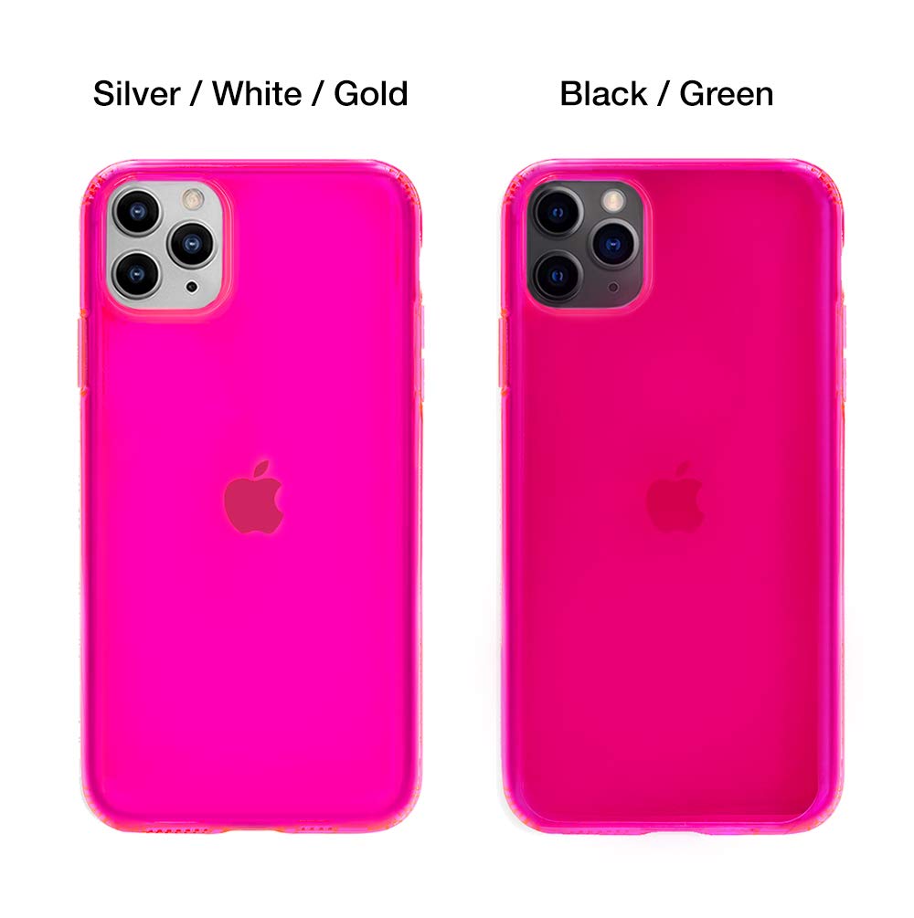 Velvet Caviar Compatible with iPhone 11 Case Neon Pink - Cute Clear Protective Phone Cover for Women, Girls (Hot Pink)