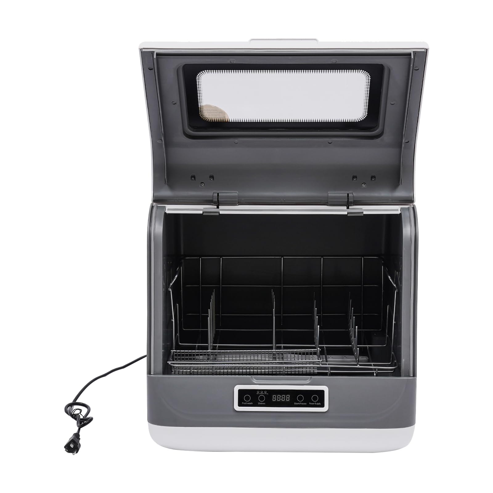 WenDissy Portable Countertop Dishwasher, 3 Washing Programs, Air-dry Function, Automatic Dishwasher Deep Heating Cleaning Machine for Small Apartments, Dorms and RVs (White)