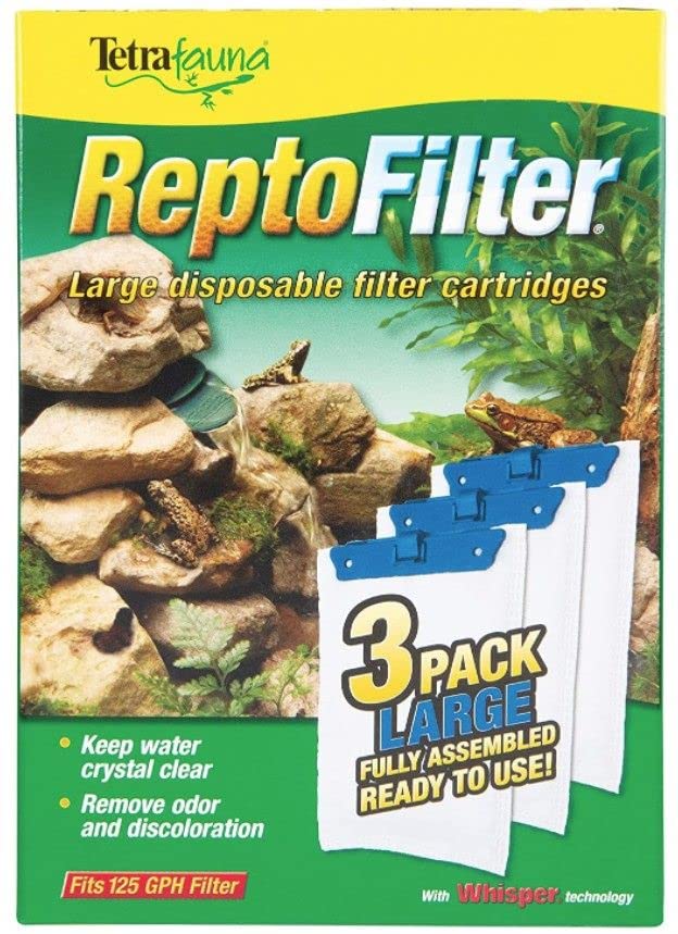Tetra ReptoFilter Filter Cartridges, Large - 12 Total Cartridges (4 Packs with 3 per Pack)
