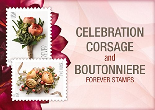 USPS Forever Stamp: Celebration Corsage and Boutonniere Combination Package (5 Sheets of Each)