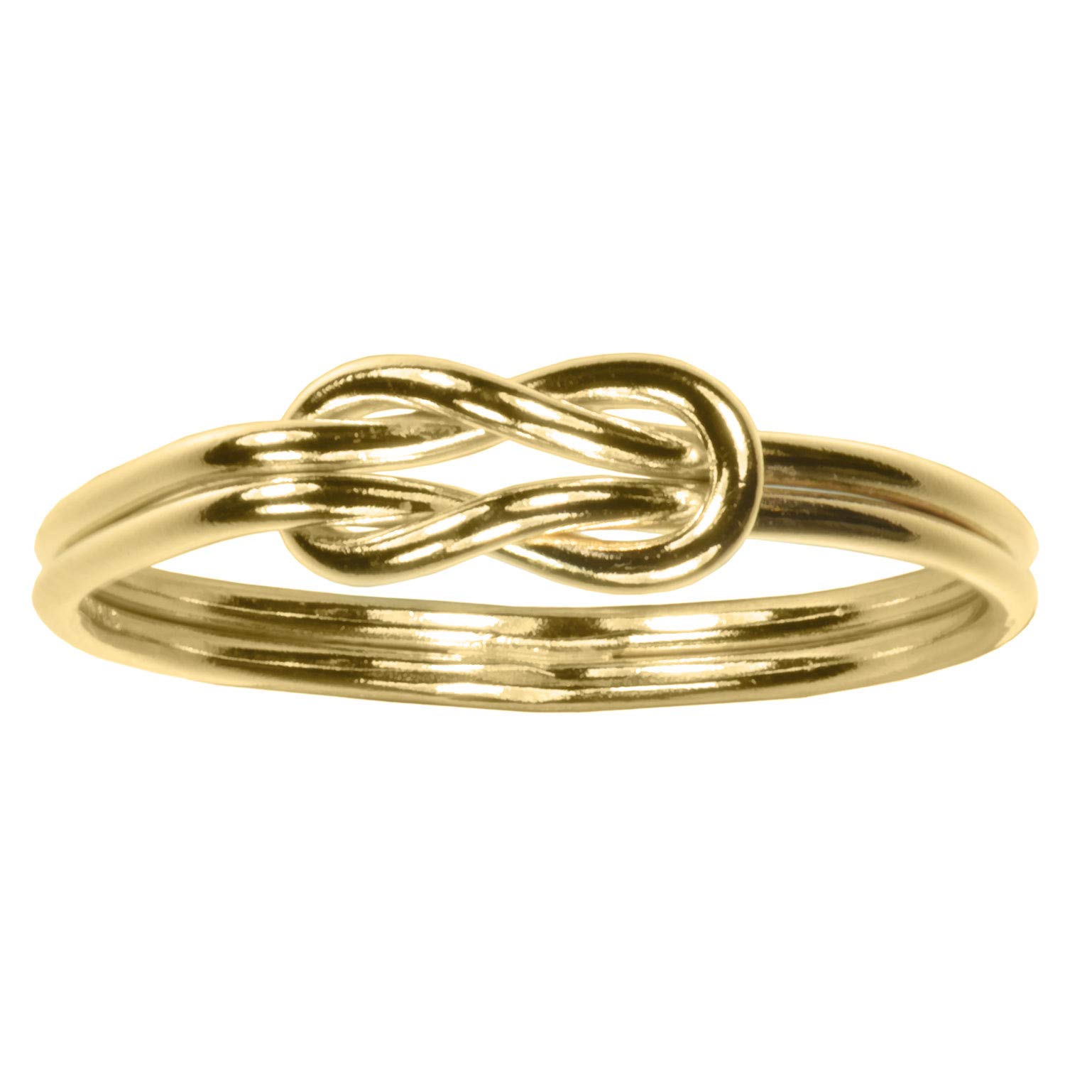 uGems 14K Gold Filled Double Long Love Knot Ring Size 5