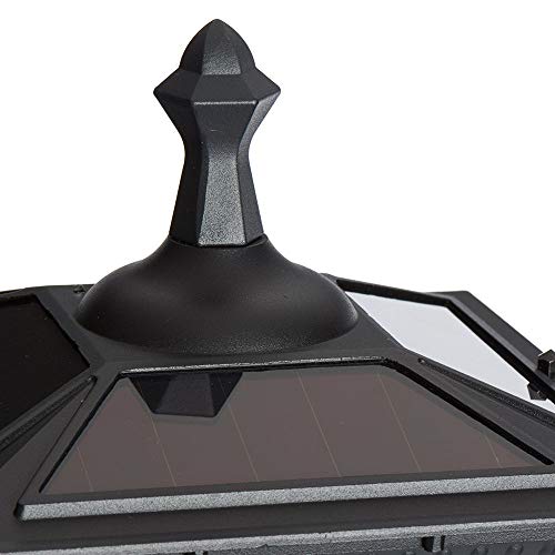 Sterno Home GL42309 Upgraded Version Outdoor Solar LED Street, for Patio, Post Light, Garden, 76” High, 1-Pack, Black, 2nd Gen