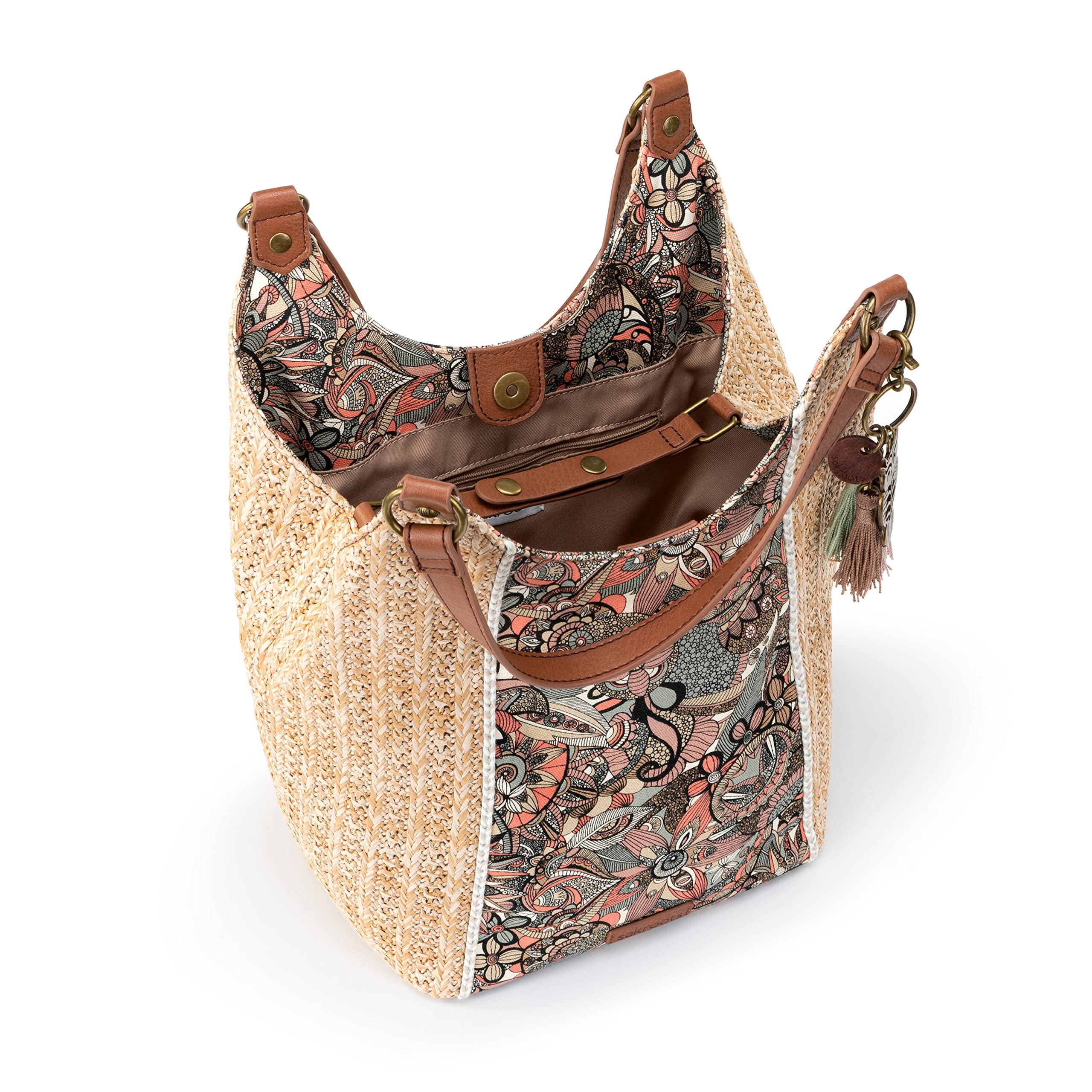 Sakroots Roma Straw Shopper, Sienna Spirit Desert