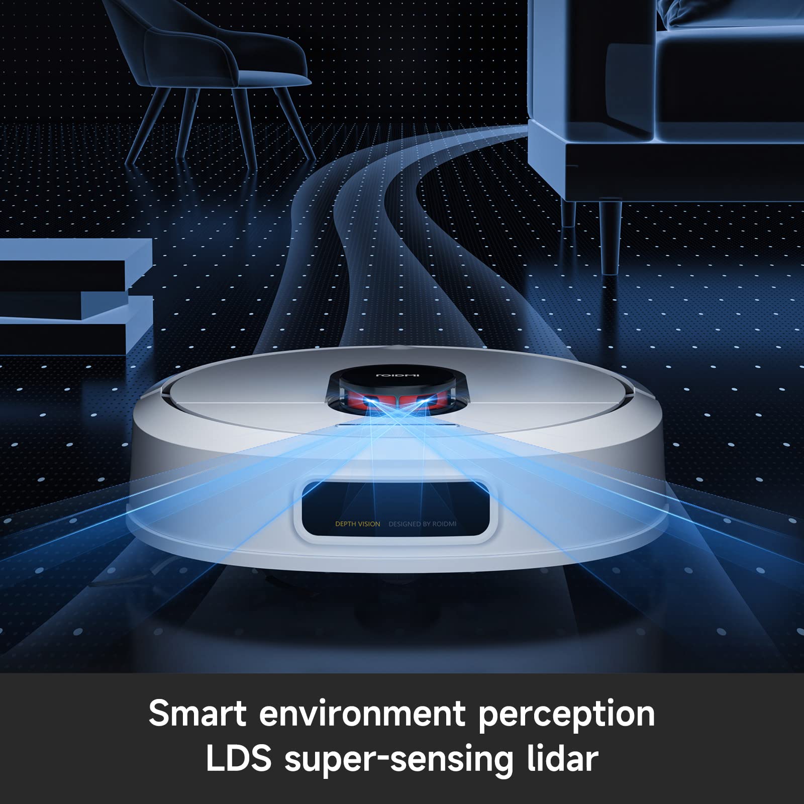 ROIDMI EVA Robot Vacuum and Mop Combo with Self Emptying and Auto-Mopping Station, Smart Robotic Vacuum Cleaner for Pet Hair, Hard Floor, Carpet, Obstacle Avoidance