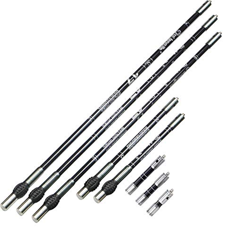 ZSHJGJR Archery Bow Stabilizer Balance Bar Rod System 3-30 Inch Carbon Fiber Stabilizer Damping Shock Absorber for Recurve Compound Bow (26inch, Grey)