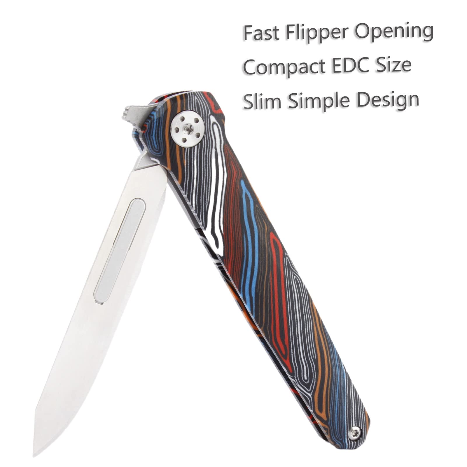 TENCHILON T369 Small Folding Pocket Flipper Scalpel Knife, 10pcs #60 Replaceable Blades, G10 Handle, Compact Slim Gentleman's Scalpel EDC Utility Knives 1.2oz