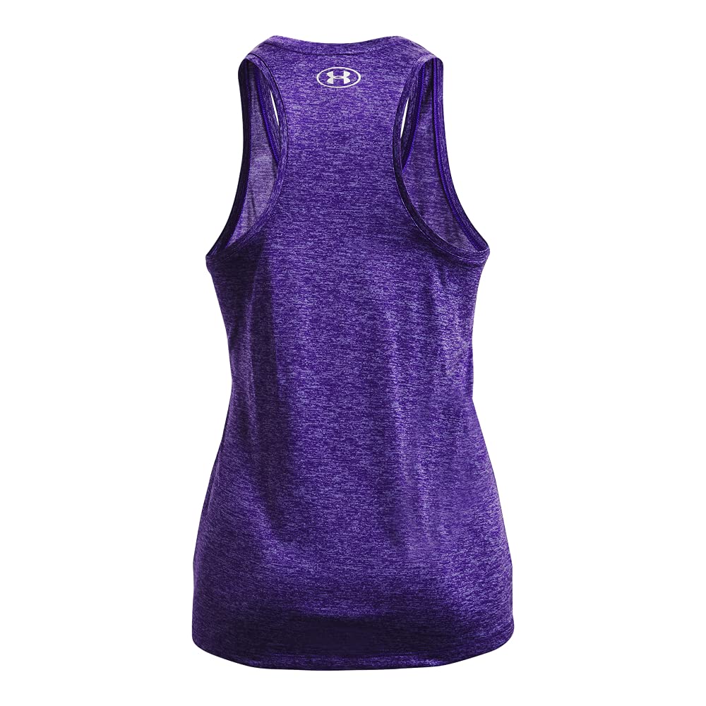 Under Armour Women's Tech Twist Tank Top, Purple Zest (754)/Metallic Silver, Medium