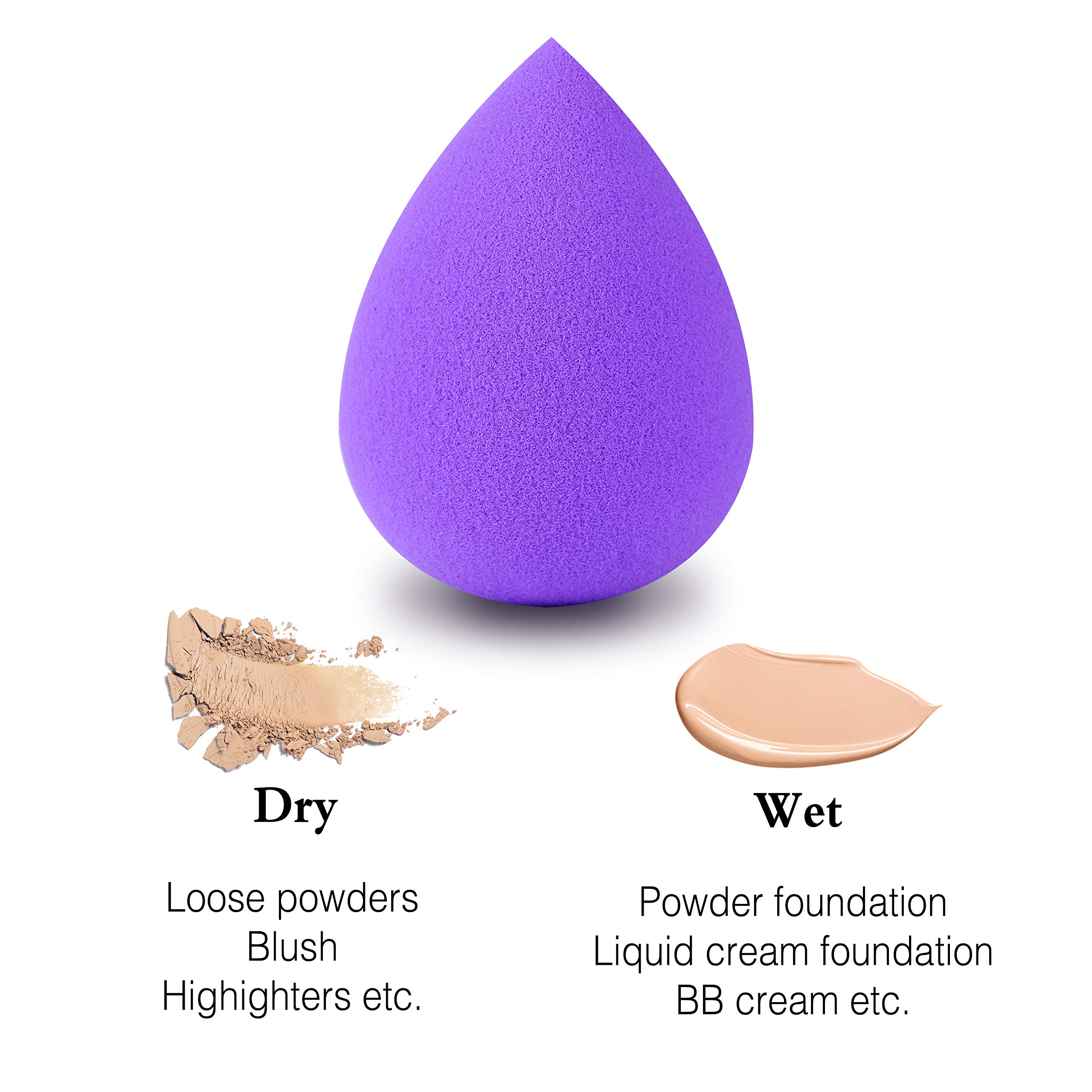 YEOTWIN (10pcs) Makeup Sponge Set Latext-free Beauty Sponges Makeup Blender Foundation Sponge Cosmetics Applicator Sponges