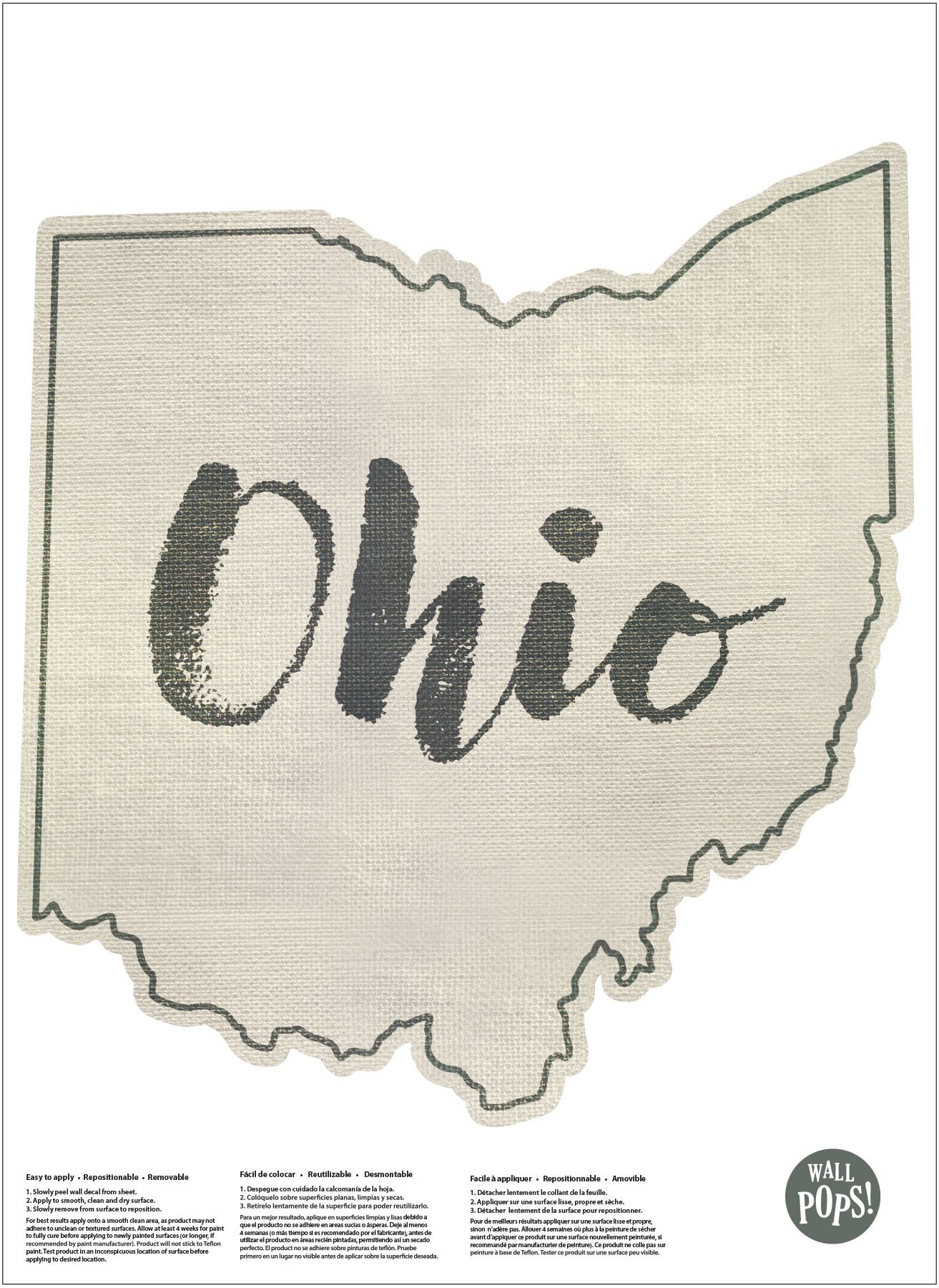 WallPops DWPK2913 Ohio Art Kit Wall Decal, Neutral