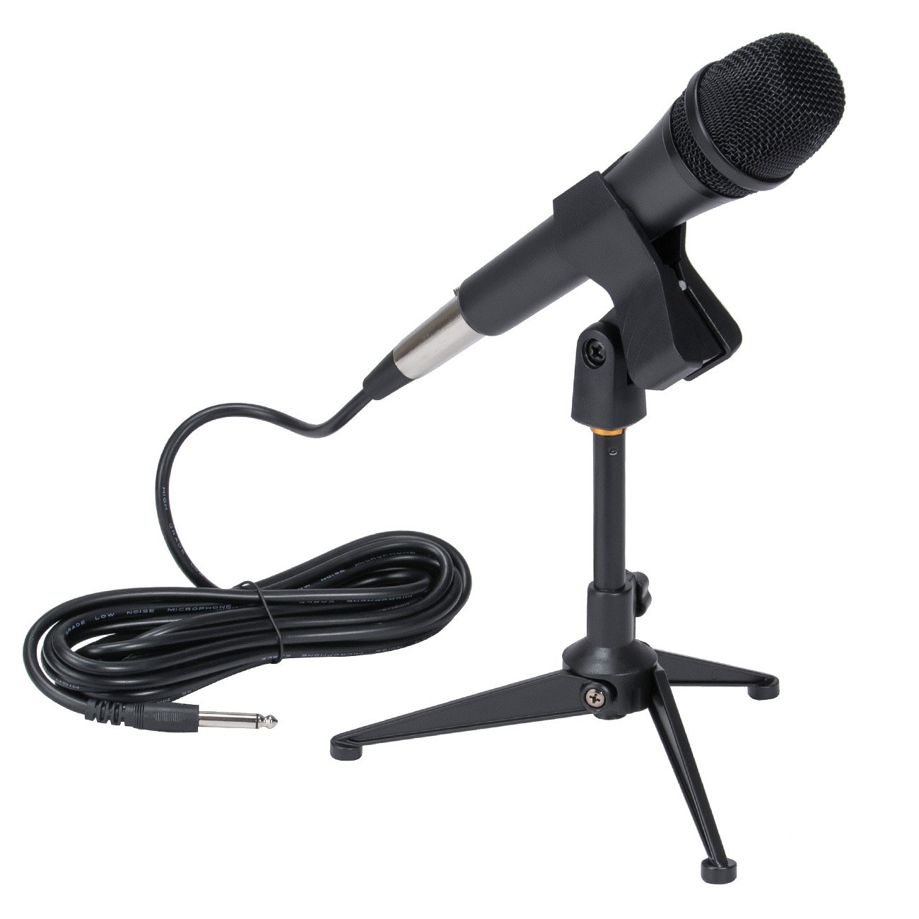 Universal Desktop Microphone Stand Adjustable MIC Tabletop Stand with Spring-Loaded Microphone Clip Such as Sm57 Sm58 Sm86 Sm87