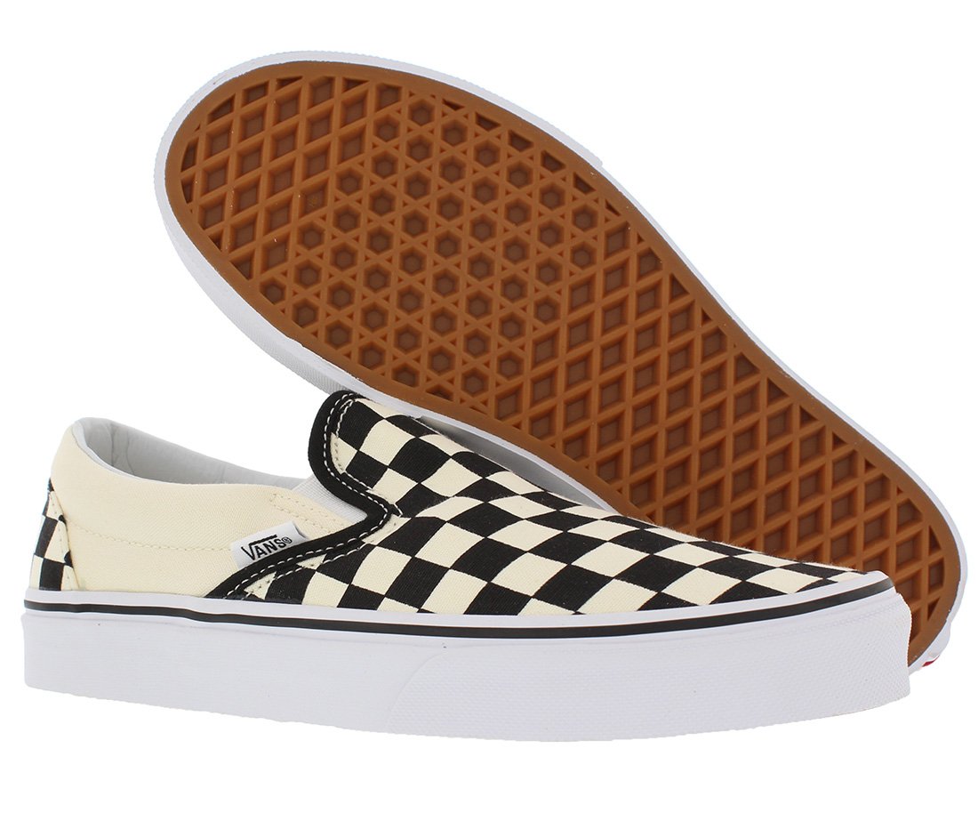 Vans Classic Slip On Black Off White Checkerboard VN-0EYEBWW Mens US 8