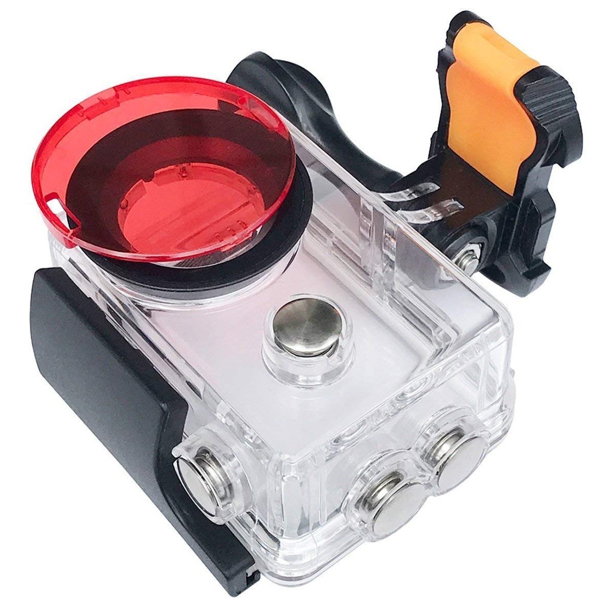 VVHOOY Waterproof Case Dive Housing Protective Underwater Dive Case Shell with 3 Pack Red Filter Compatible with AKASO EK7000/EKEN H9R/REMALI/FITFORT/DROGRACE WP350 Action Camera