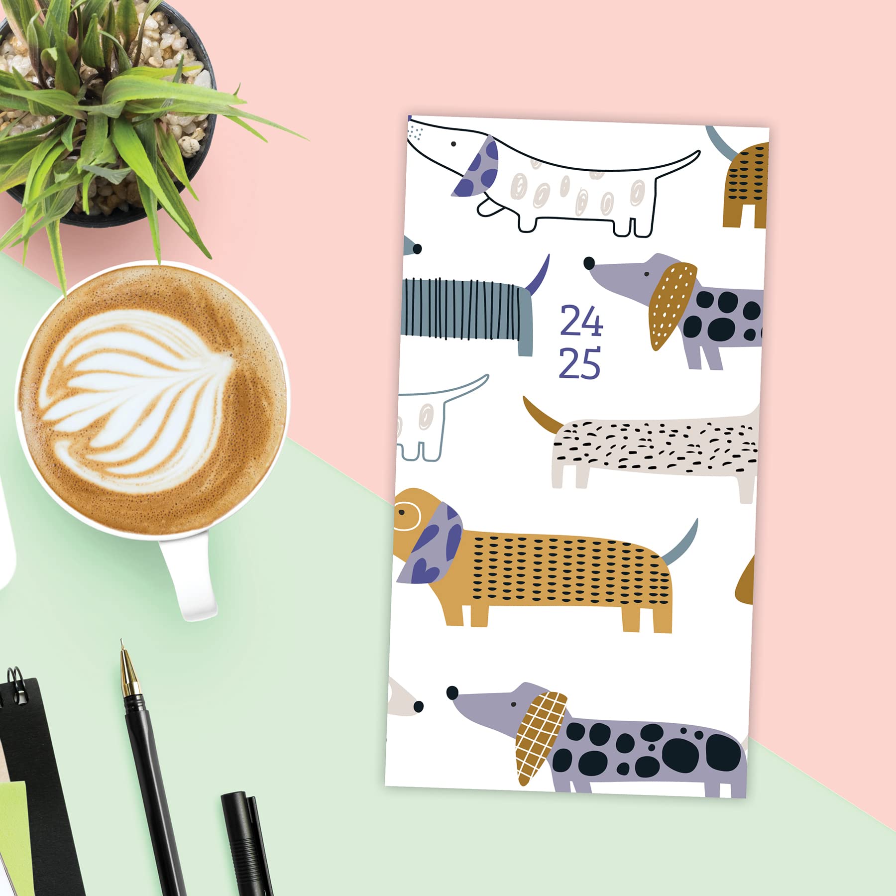 Willow Creek Press Woof 2-Year January 2024 - December 2025 Monthly Pocket Planner (3.5" x 6.5")